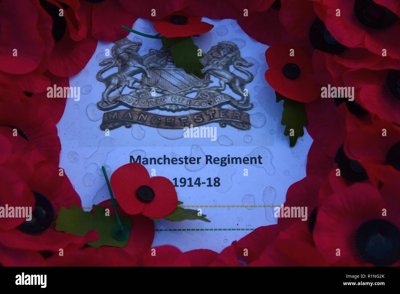 Manchester Regiment Remembrance Stock Photo - Alamy