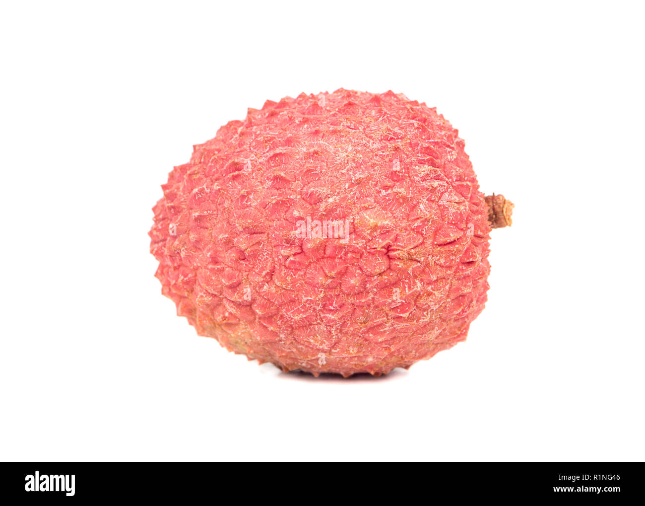 Lychee fruit in shell isolated on white background Stock Photo - Alamy