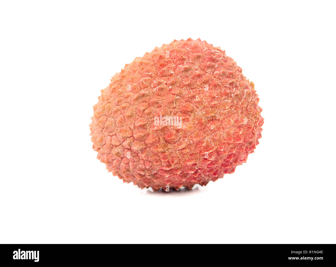 Chinese lychee fruit in shell isolated on white background Stock Photo ...