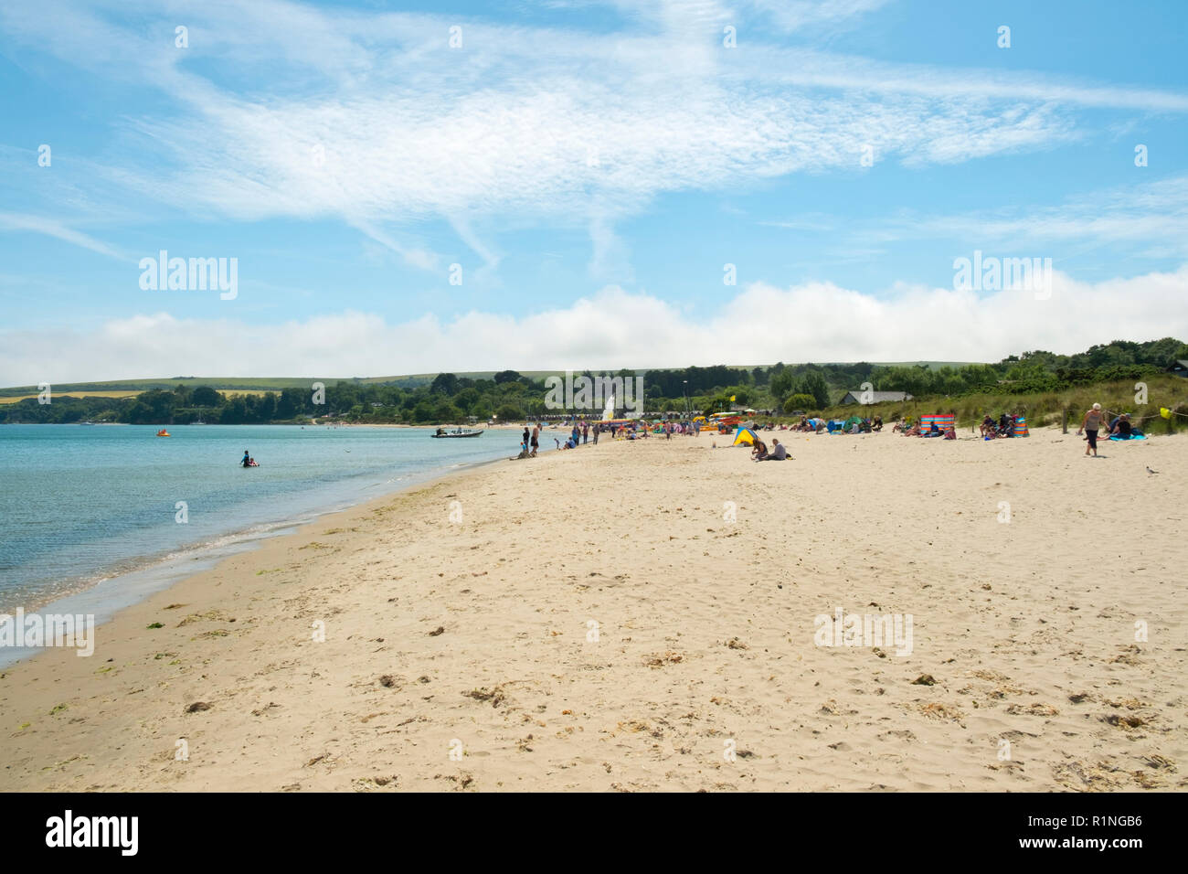 Studland, Dorset, UK - 8th July 2016: Summer sunshine brings visitors ...