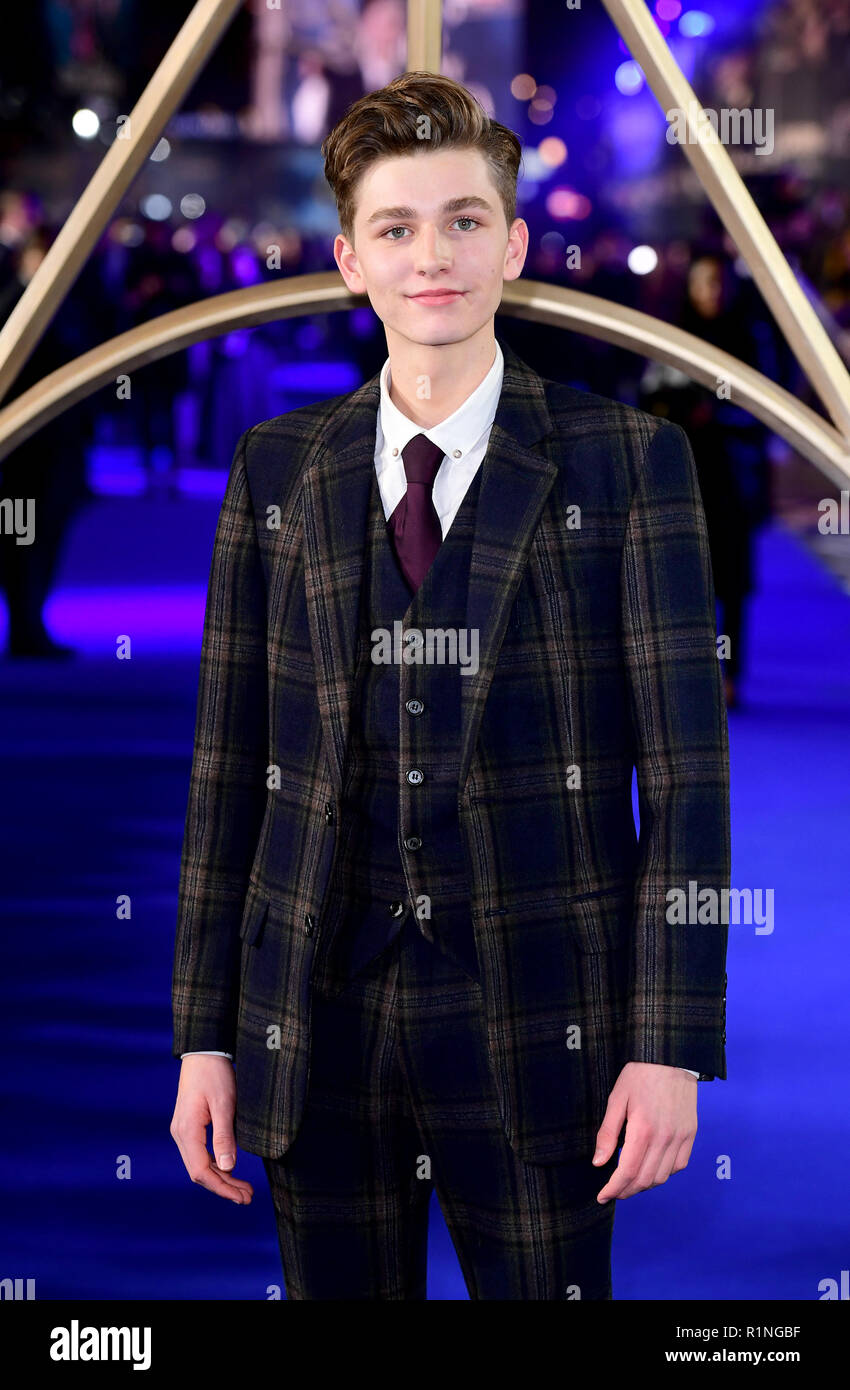 Joshua Shea attending the Fantastic Beasts: The Crimes of Grindelwald ...