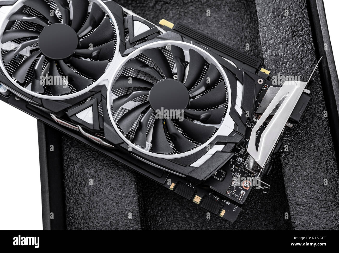 Computer gaming powerful graphic card close-up Stock Photo - Alamy