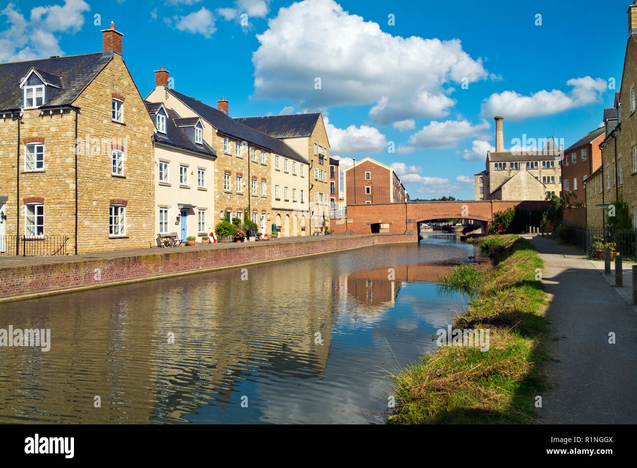 Recently built housing enhances the historic canal near Ebley Mill on ...