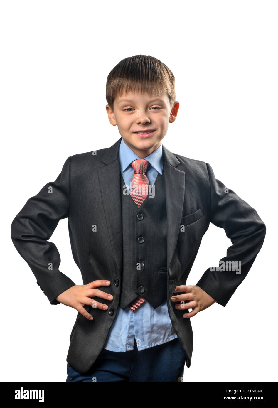 Portrait isolated teenage schoolboy in hi-res stock photography and ...