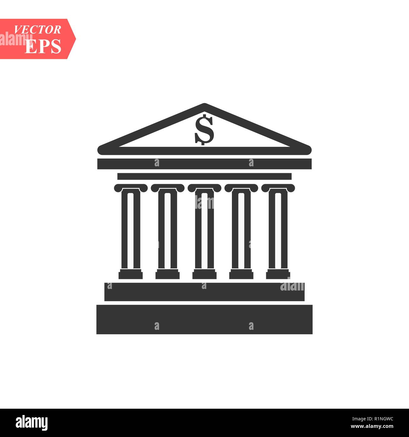 Bank building exterior shadow Stock Vector Images - Alamy