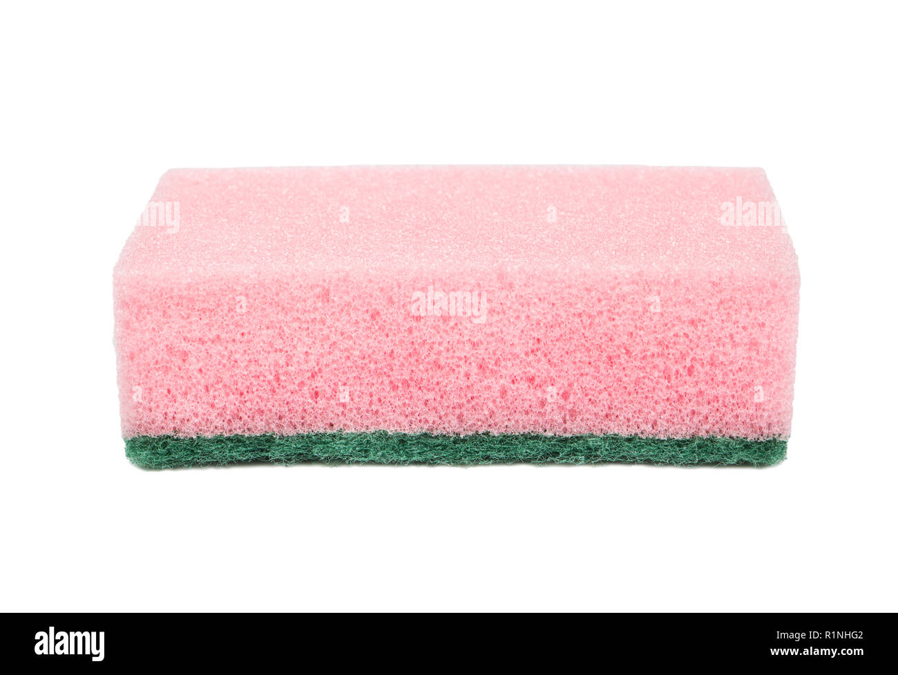 New pink dish washing sponge isolated on white background Stock Photo ...