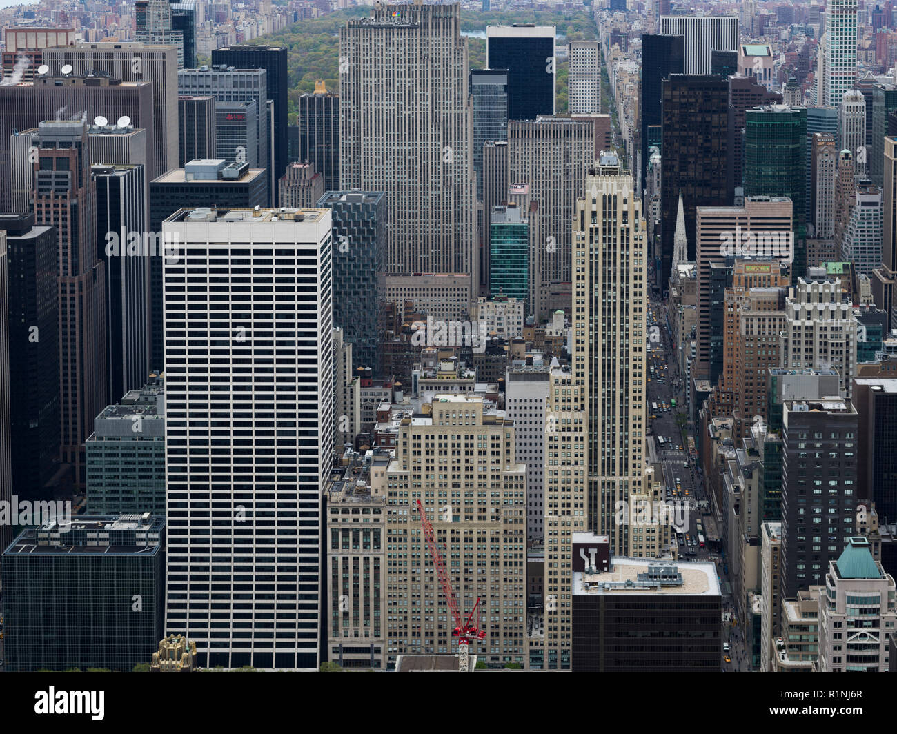 Aerial view of skyscrapers in New York City, New York State, USA Stock ...