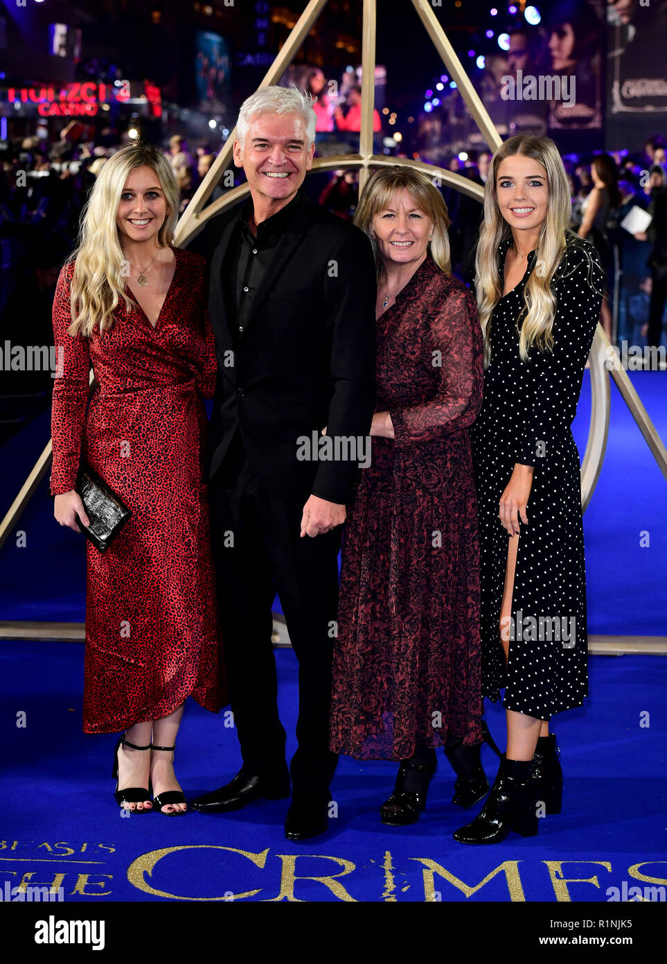 Stephanie Lowe (second right) and Phillip Schofield (second left ...