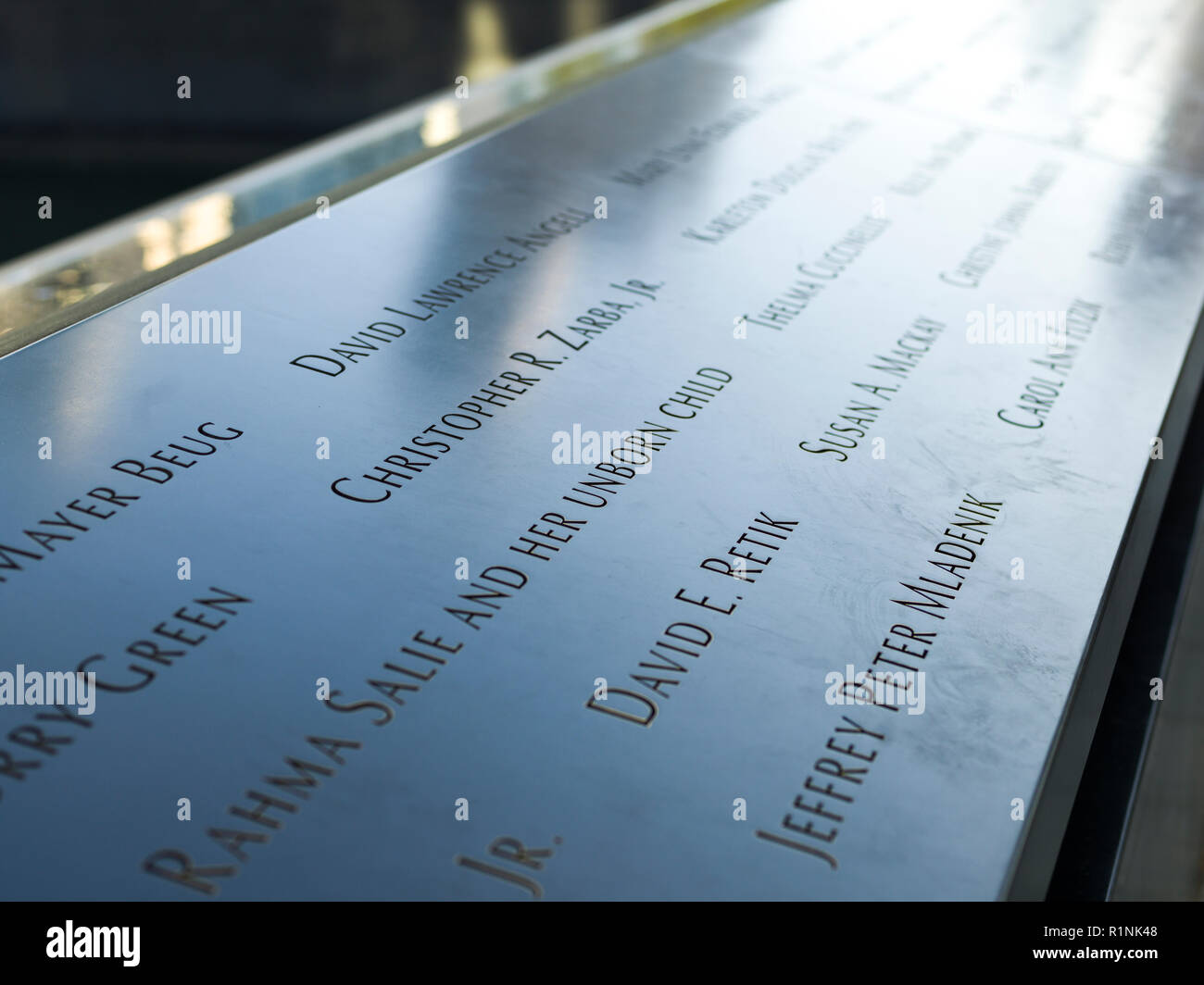 Engraved names of victims hi-res stock photography and images - Alamy
