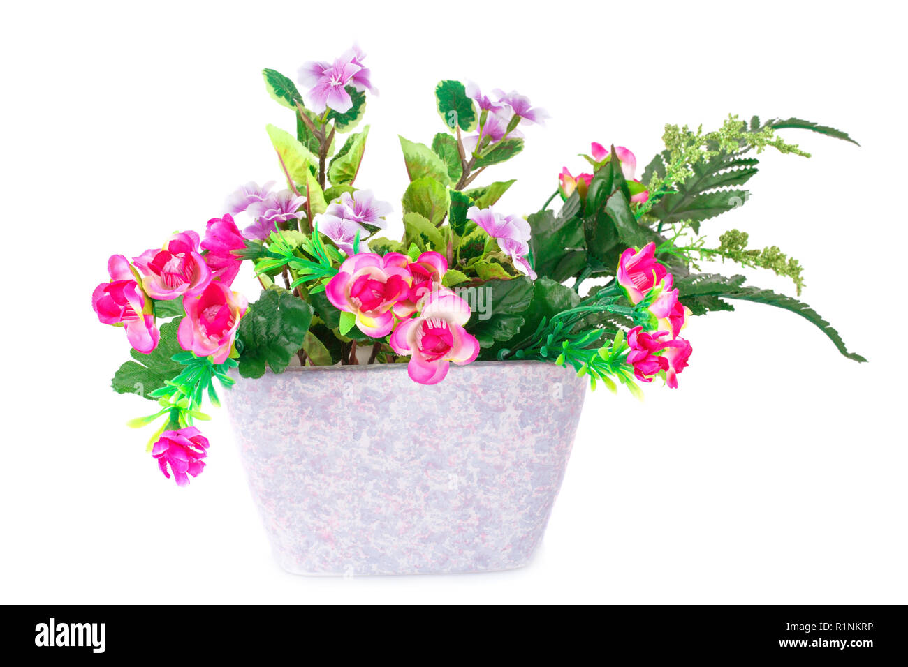 Pink flowers in vase on Cut Out Stock Images & Pictures - Alamy