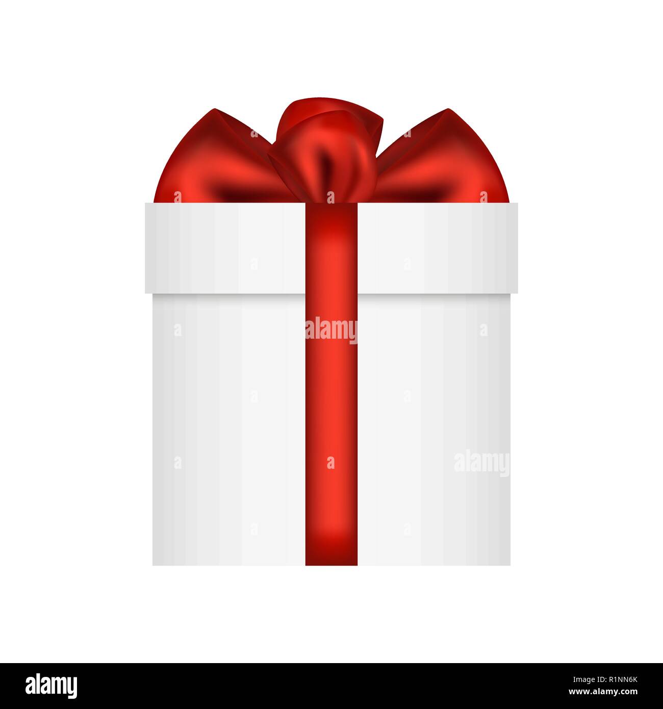 Banner red gift box Cut Out Stock Images & Pictures - Alamy