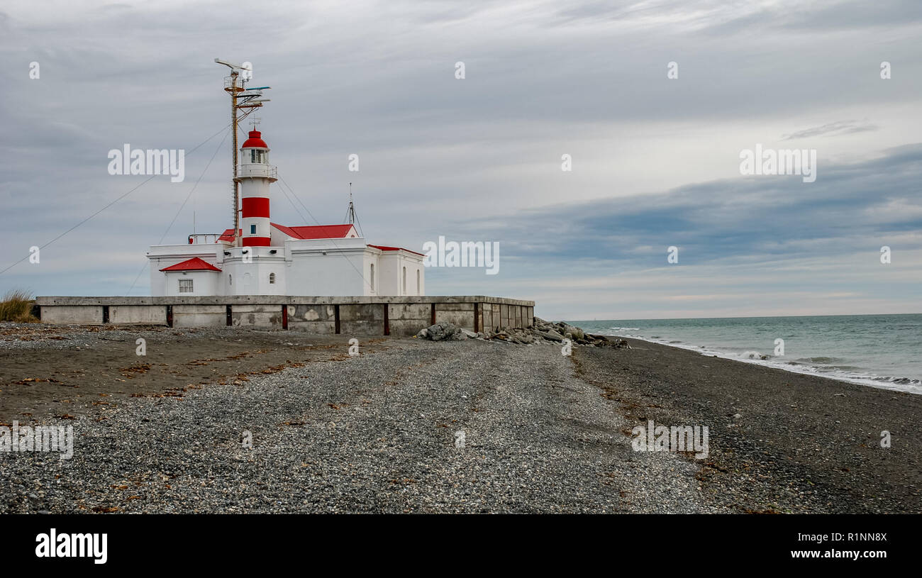 Punta Delgada lighthouse on Magellan strait Stock Photo - Alamy