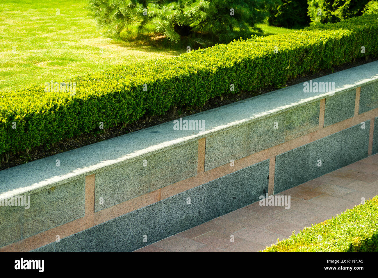 bushes in landscape design Stock Photo - Alamy