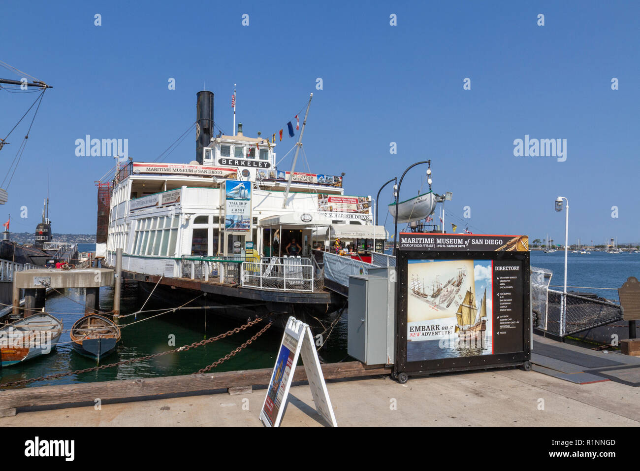 The steam ferryboat Berkeley, part of the Maritime Museum of San Diego ...