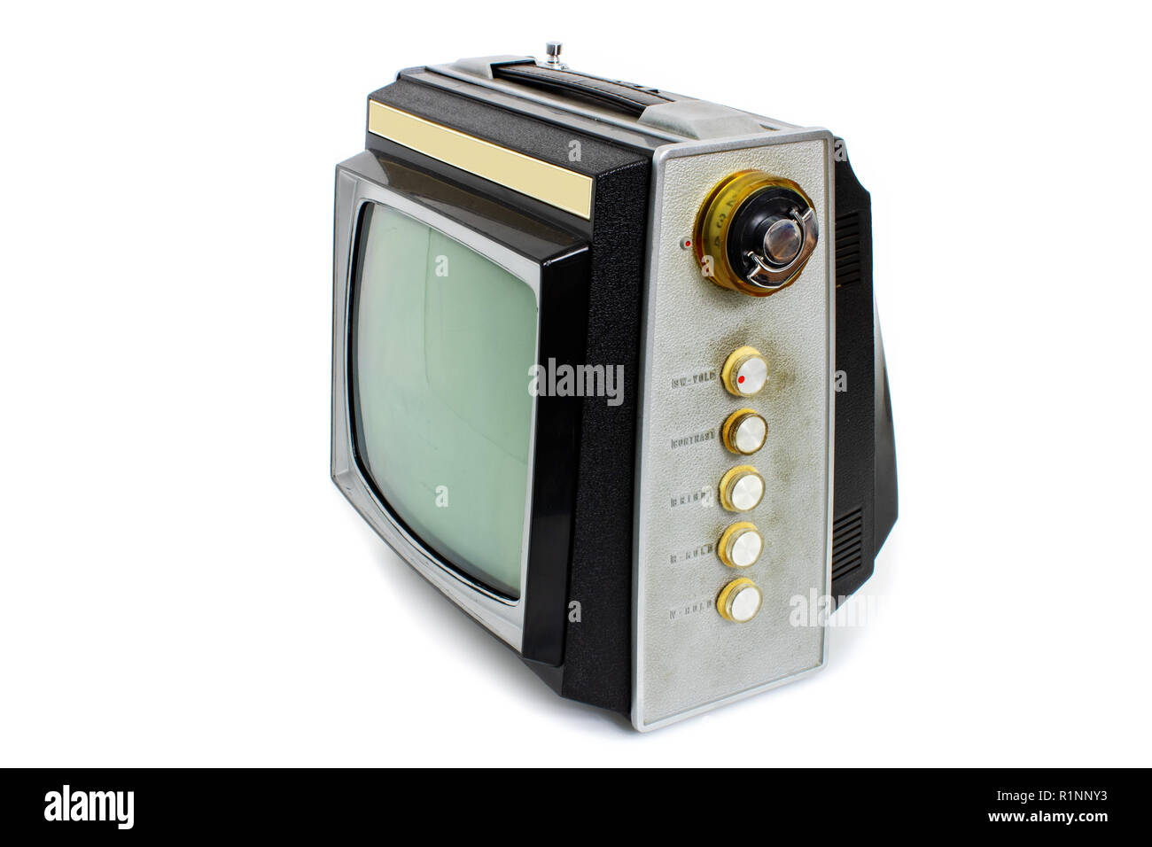 Old Tv On Vintage Background High Resolution Stock Photography and ...