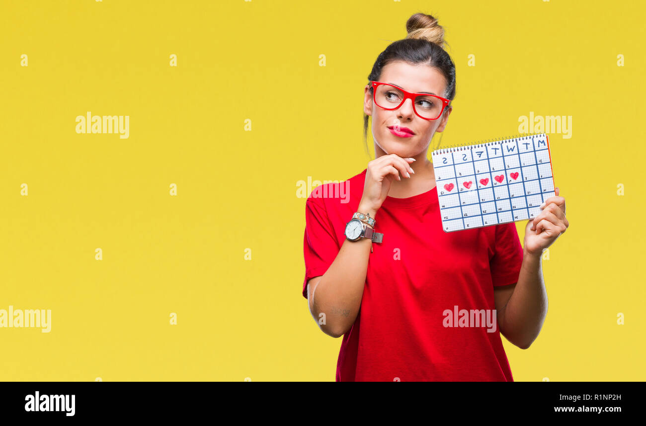 Woman and calendar and confused hi-res stock photography and images - Alamy