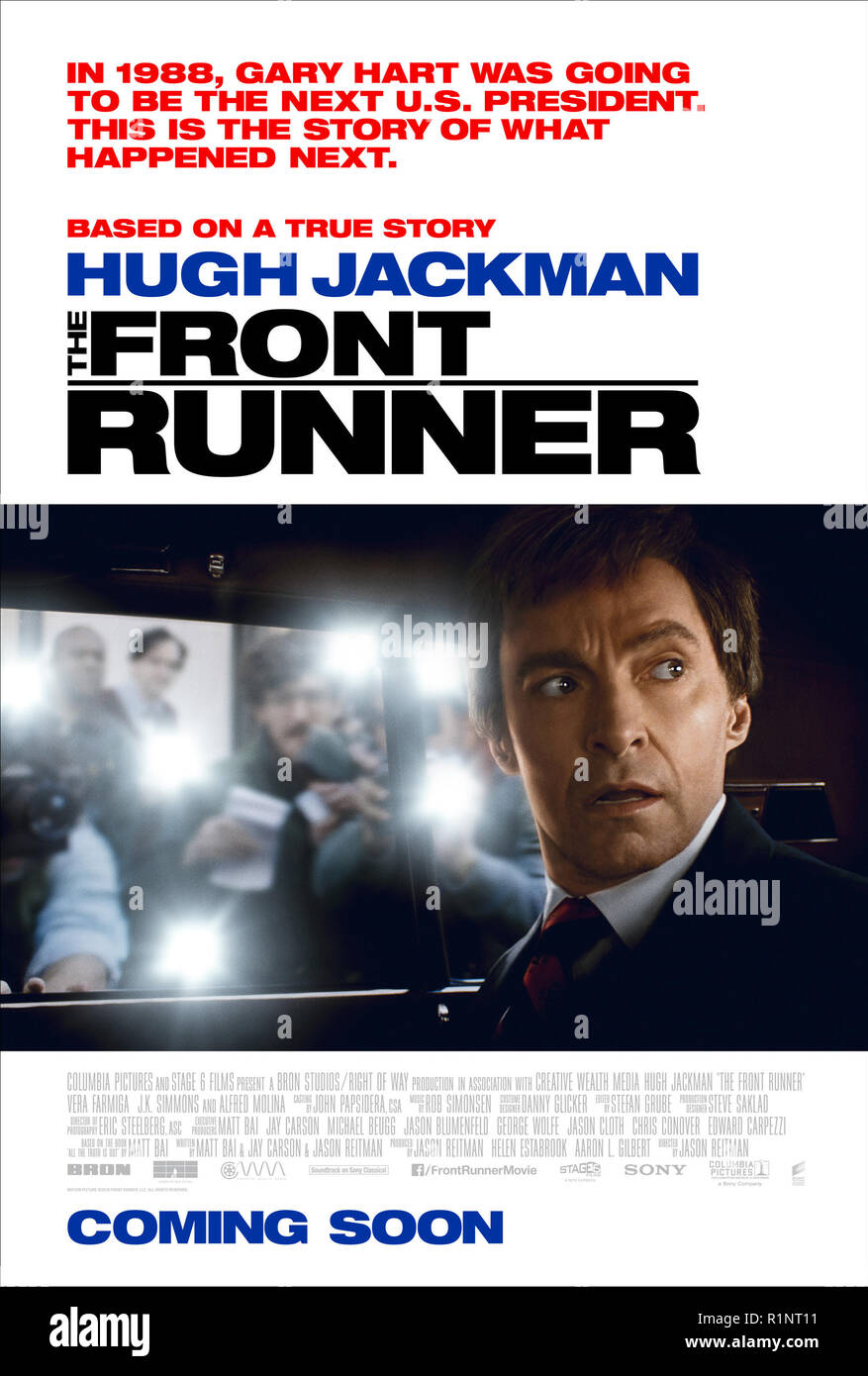 THE FRONT RUNNER, US poster, Hugh Jackman, 2018. © Columbia Pictures ...