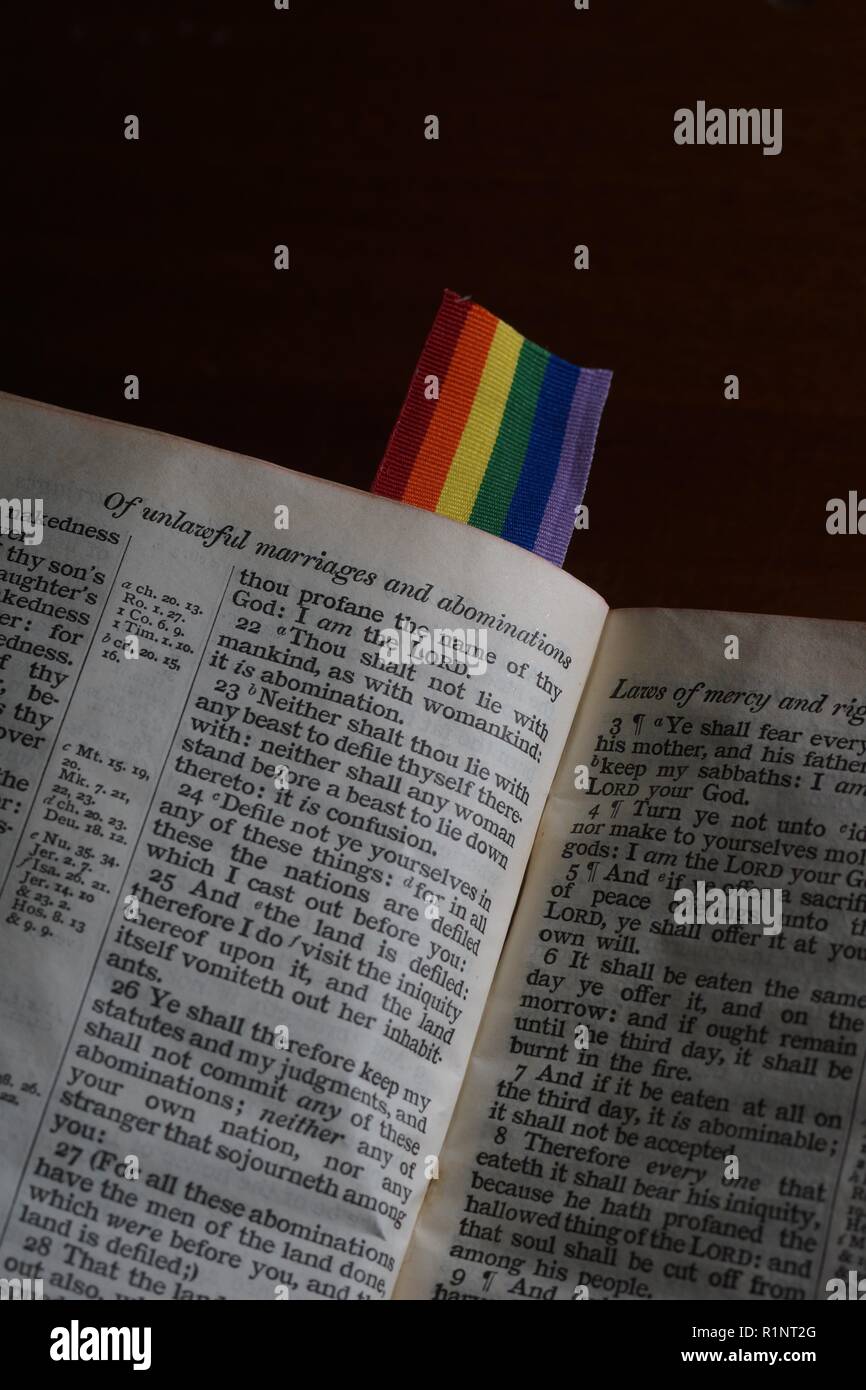 Bible Gay Pride Stock Photo - Alamy