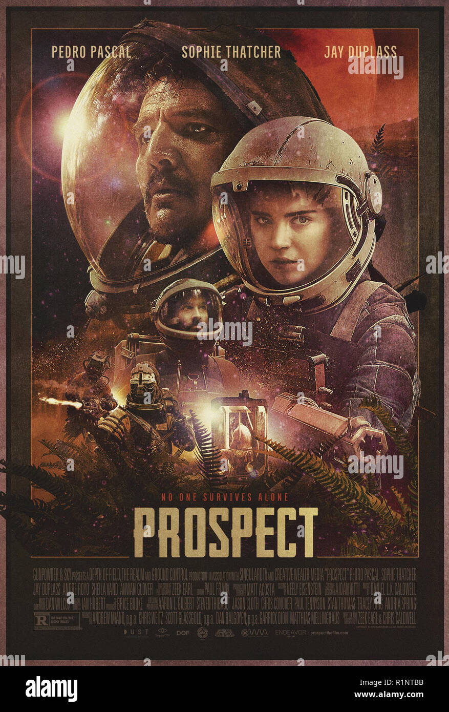 PROSPECT, US poster, from left: Pedro Pascal, Sophie Hatcher, 2018 ...
