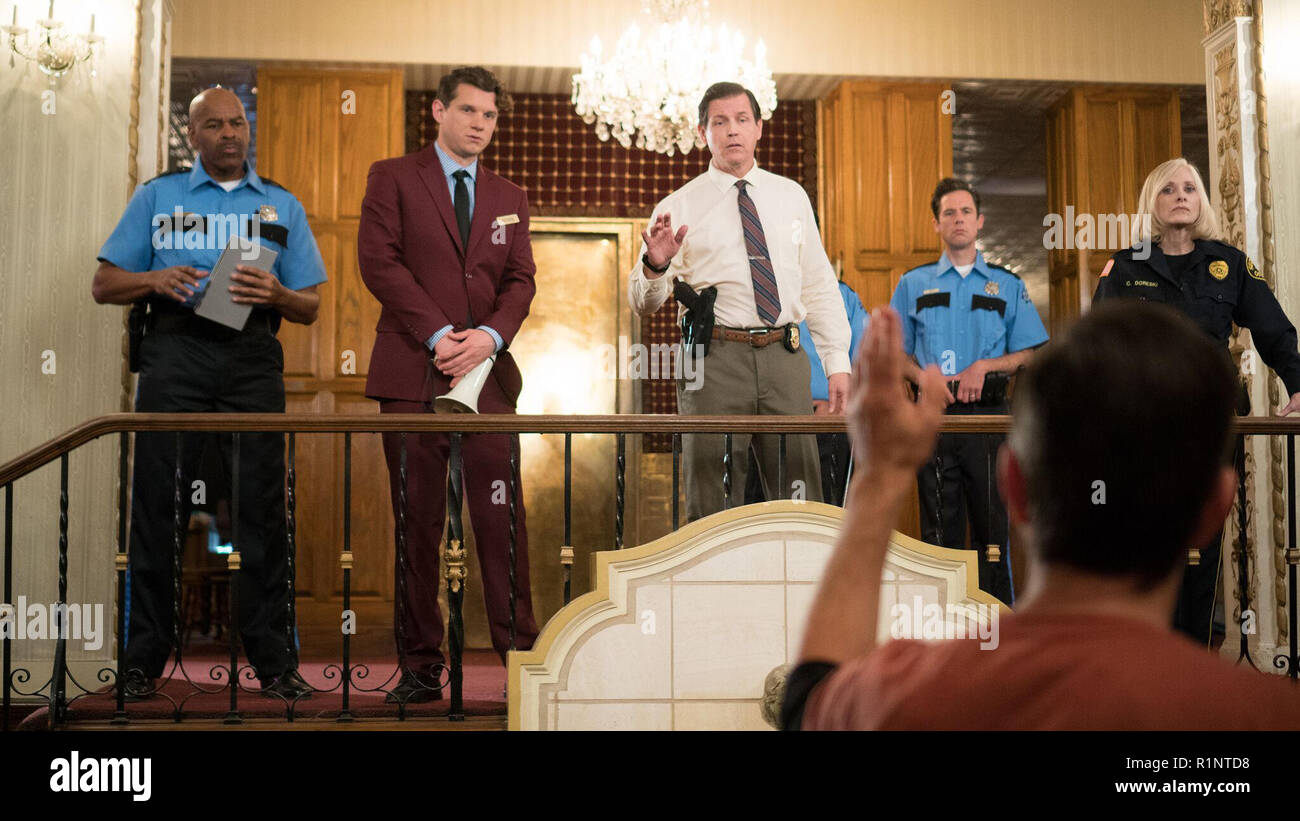 PUPPET MASTER: THE LITTLEST REICH, Alex Beh (megaphone), Michael Pare ...