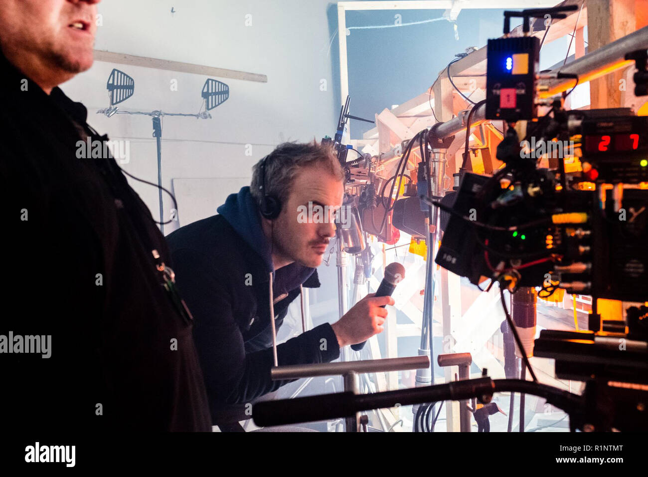 SOLIS, writer/director Carl Strathie, on set, 2018. © Blue Fox ...