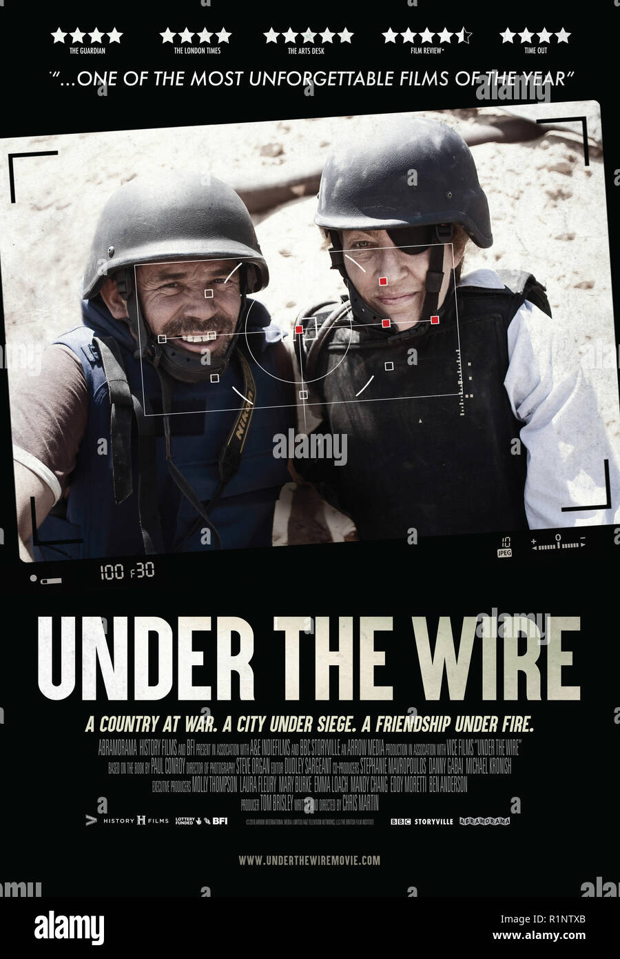 UNDER THE WIRE, US poster, from left: Paul Conroy, Marie Colvin, 2018 ...