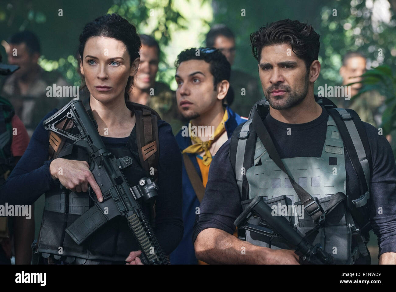 THE LAST SHIP, from left: Bridget Regan, Isaac J. Cruz, Bren Foster ...