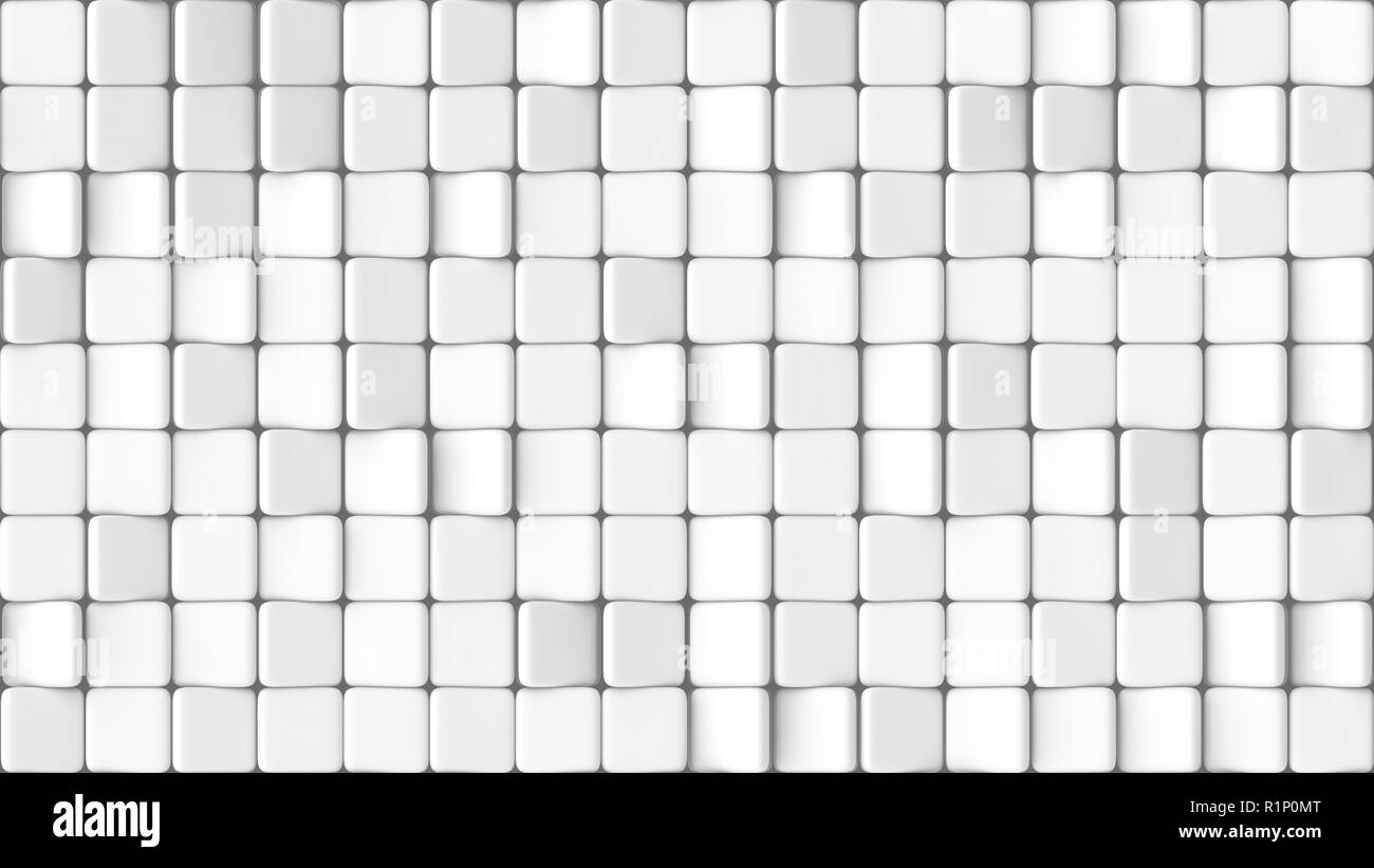 3d rendered texture of rounded rotating tiles on a white background ...