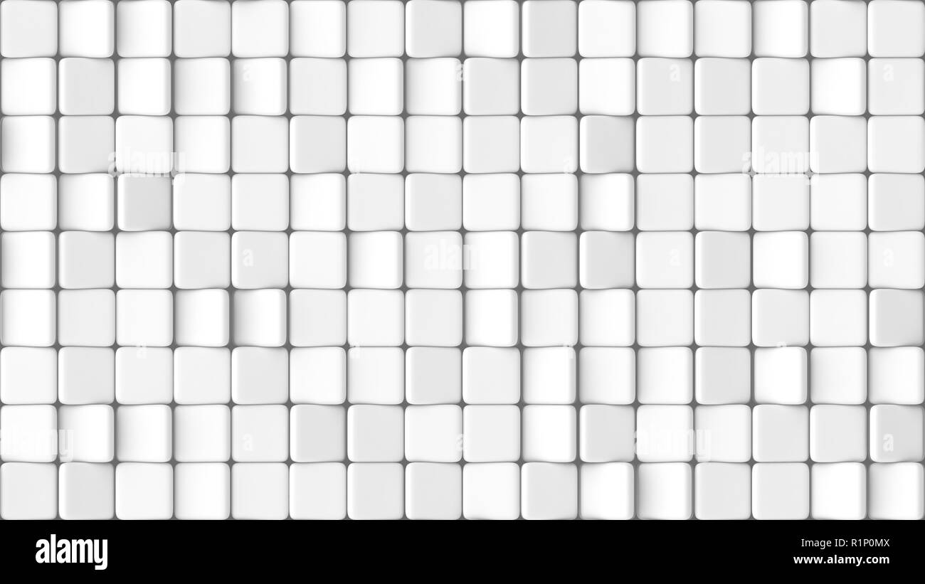 3d rendered texture of rounded rotating tiles on a white background ...