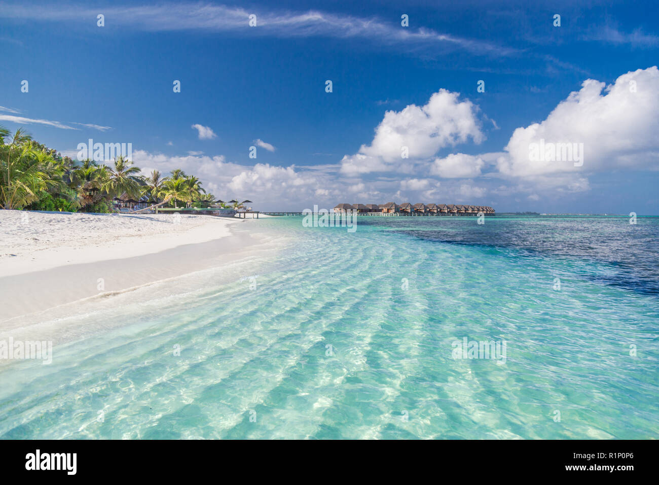 Amazing scenery, relaxing beach, tropical landscape background. Summer ...