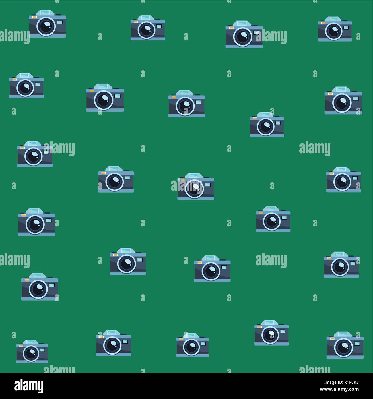 Vintage photographic camera cartoons pattern background vector ...
