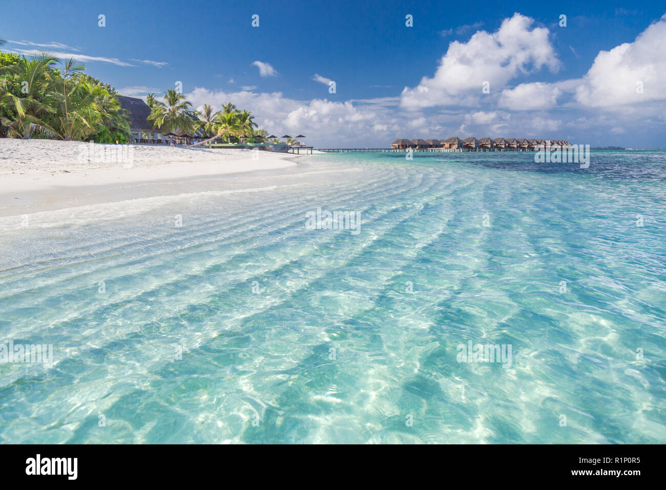 Amazing scenery, relaxing beach, tropical landscape background. Summer ...