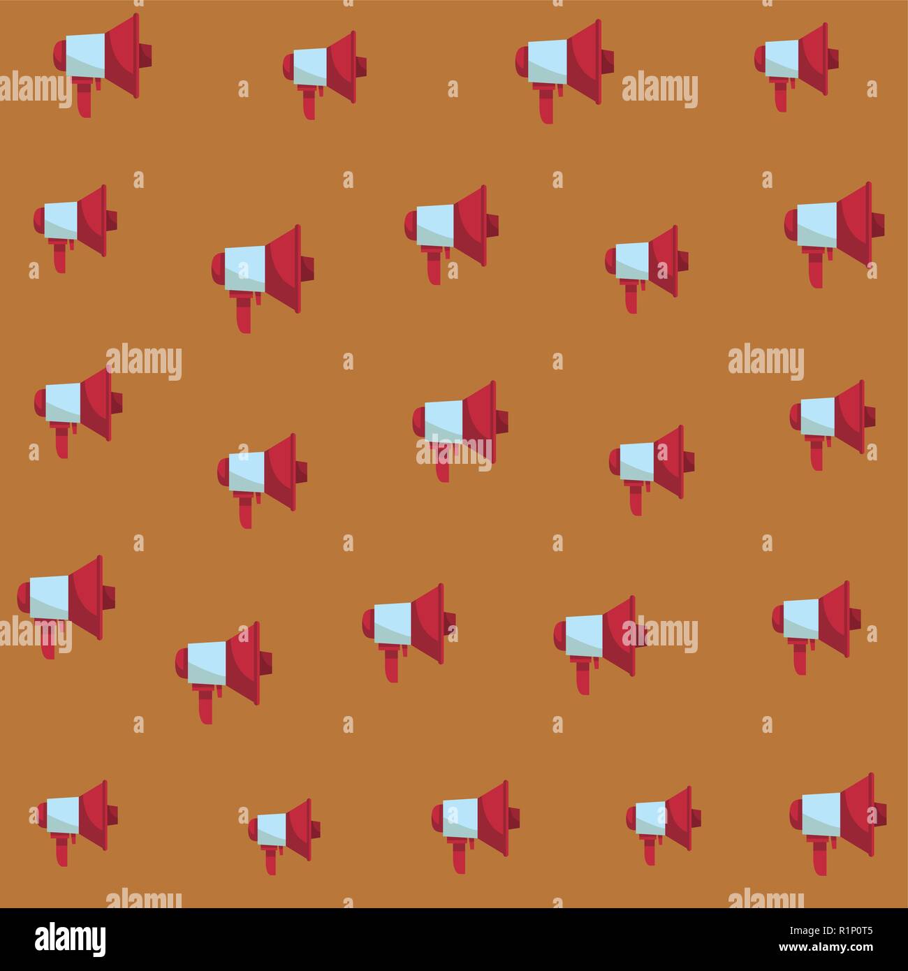 Bullhorn advertising symbol cartoons pattern background vector ...