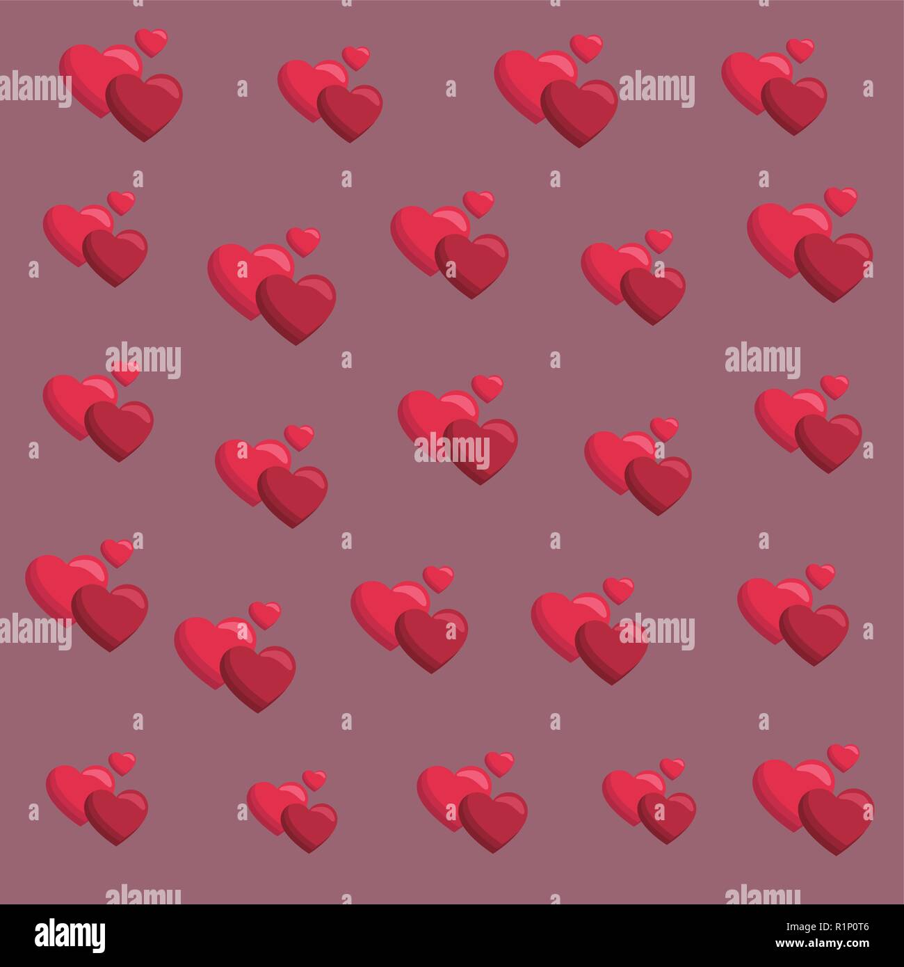 Hearts lovely symbol cartoons pattern background vector illustration ...