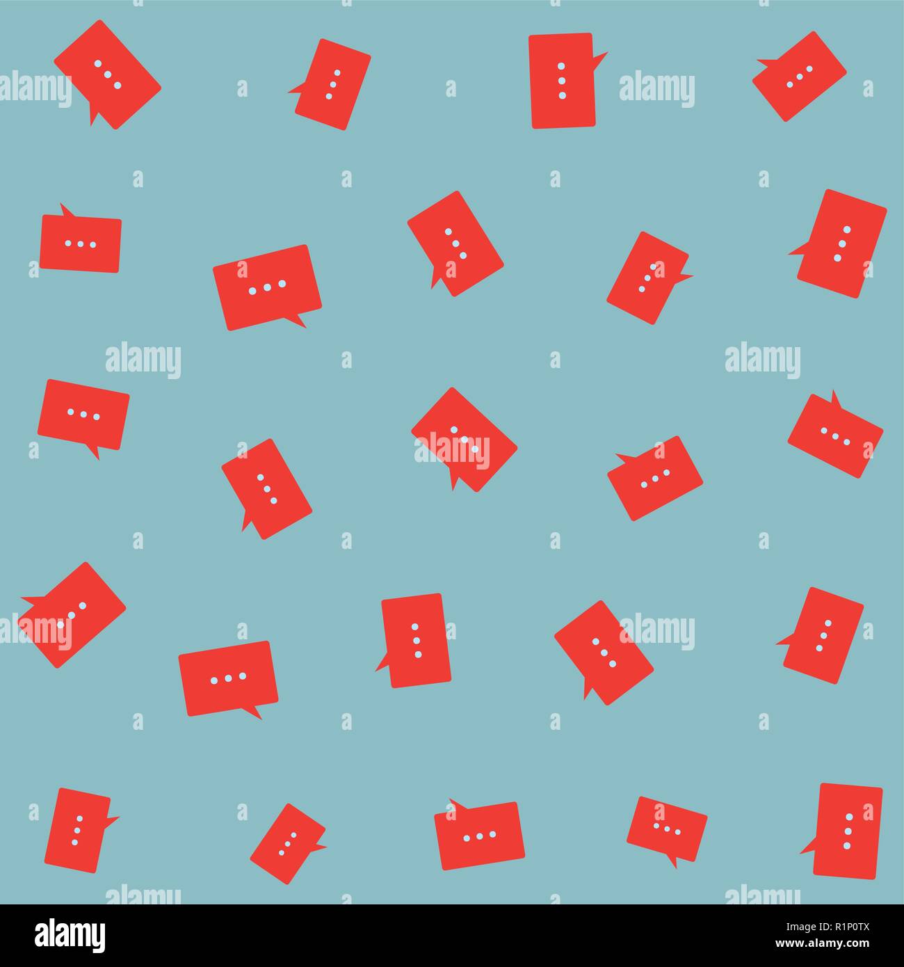 Chat bubbles symbol cartoons pattern background vector illustration ...