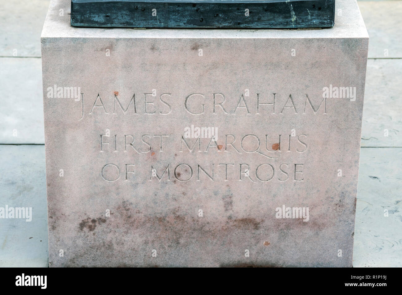 Plaque to James Graham, 1st Marquis of Montrose, Angus, Scotland, UK ...