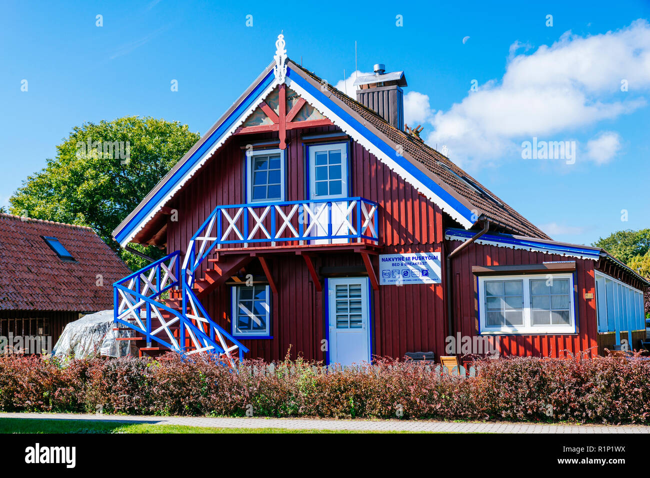 Wood is the traditional element of construction. Nida is a resort town ...