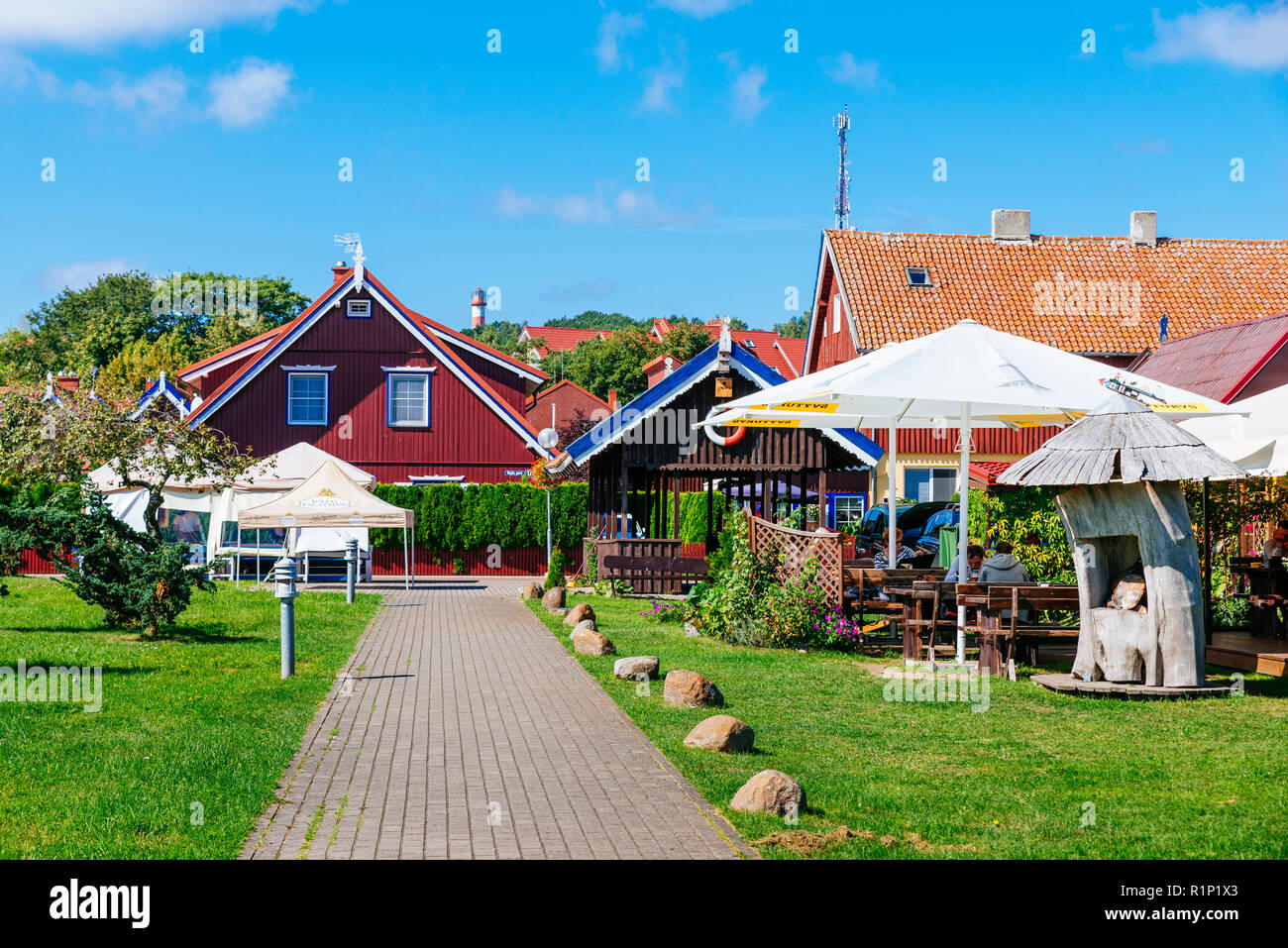 Wood is the traditional element of construction. Nida is a resort town ...