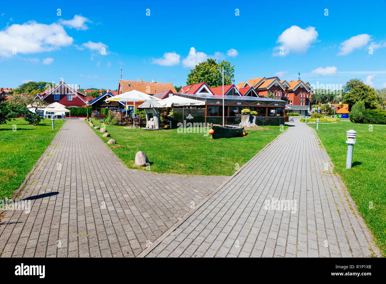 Wood is the traditional element of construction. Nida is a resort town ...