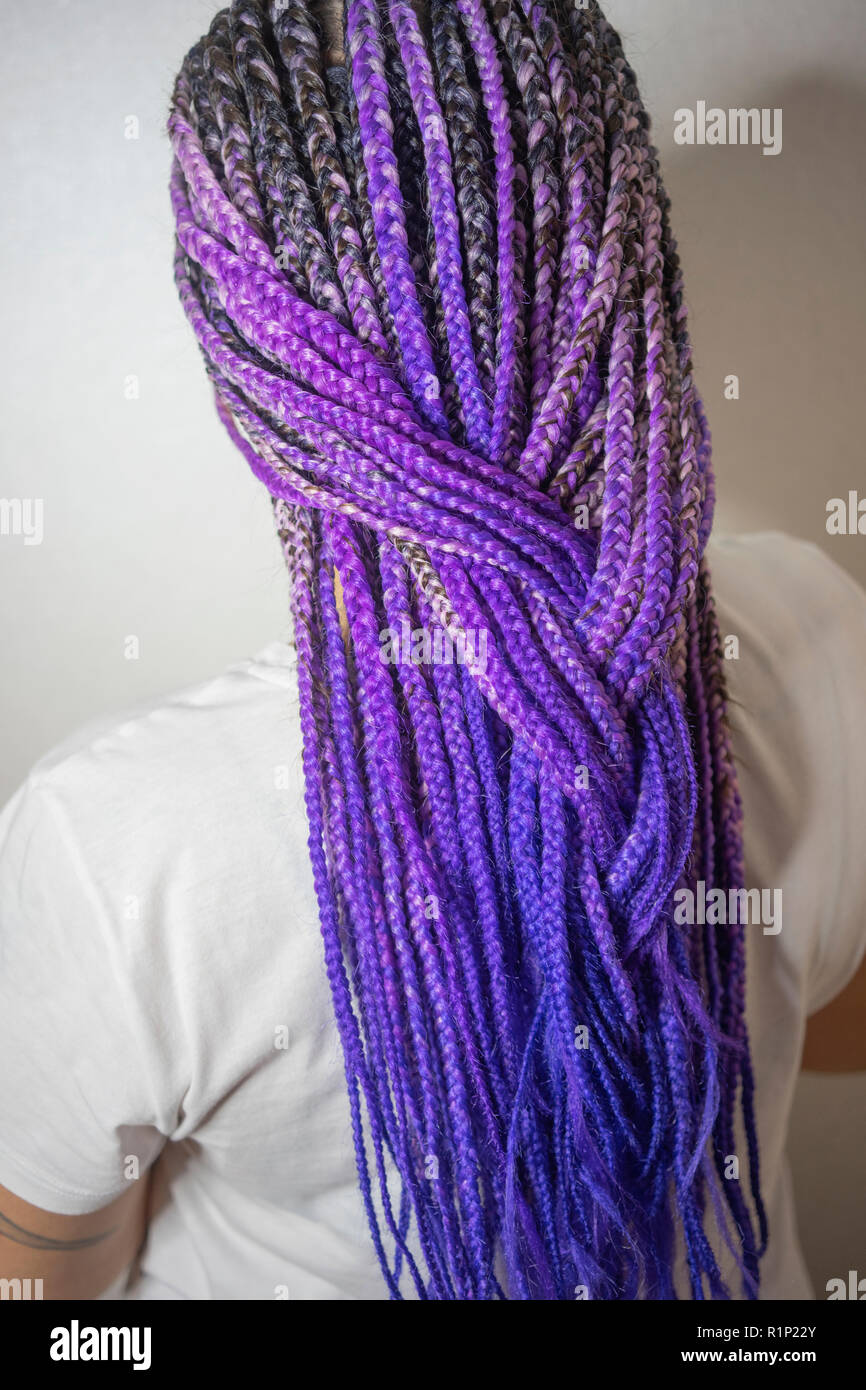 thick braids african boxing style Stock Photo - Alamy