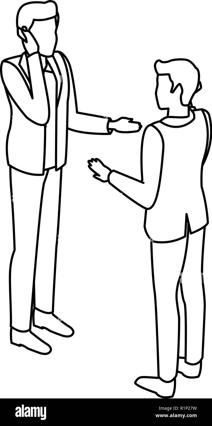 Cartoon Of Two Men Talking Stock Photos & Cartoon Of Two Men Talking ...