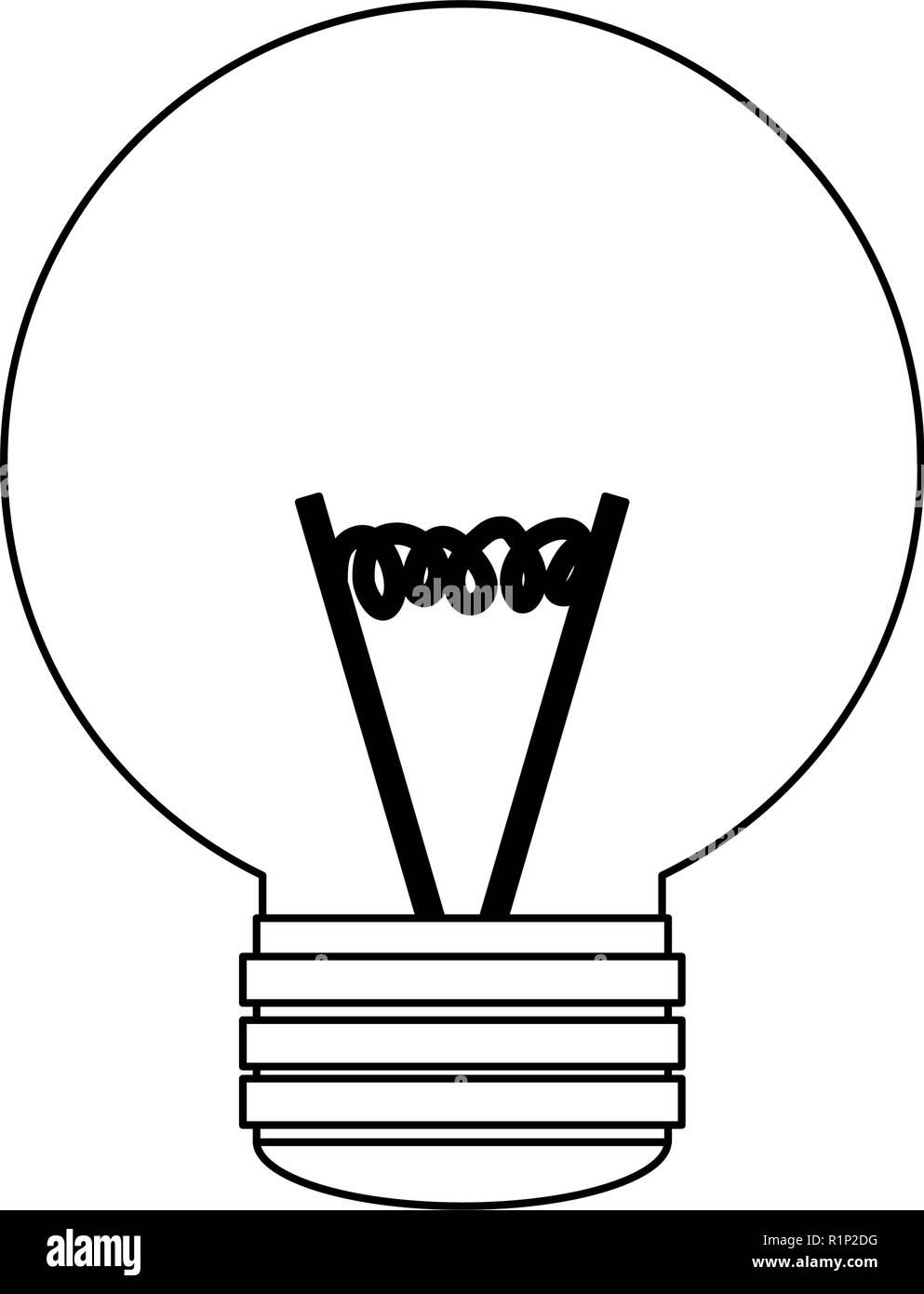 Bulb light symbol isolated vector illustration graphic design Stock ...