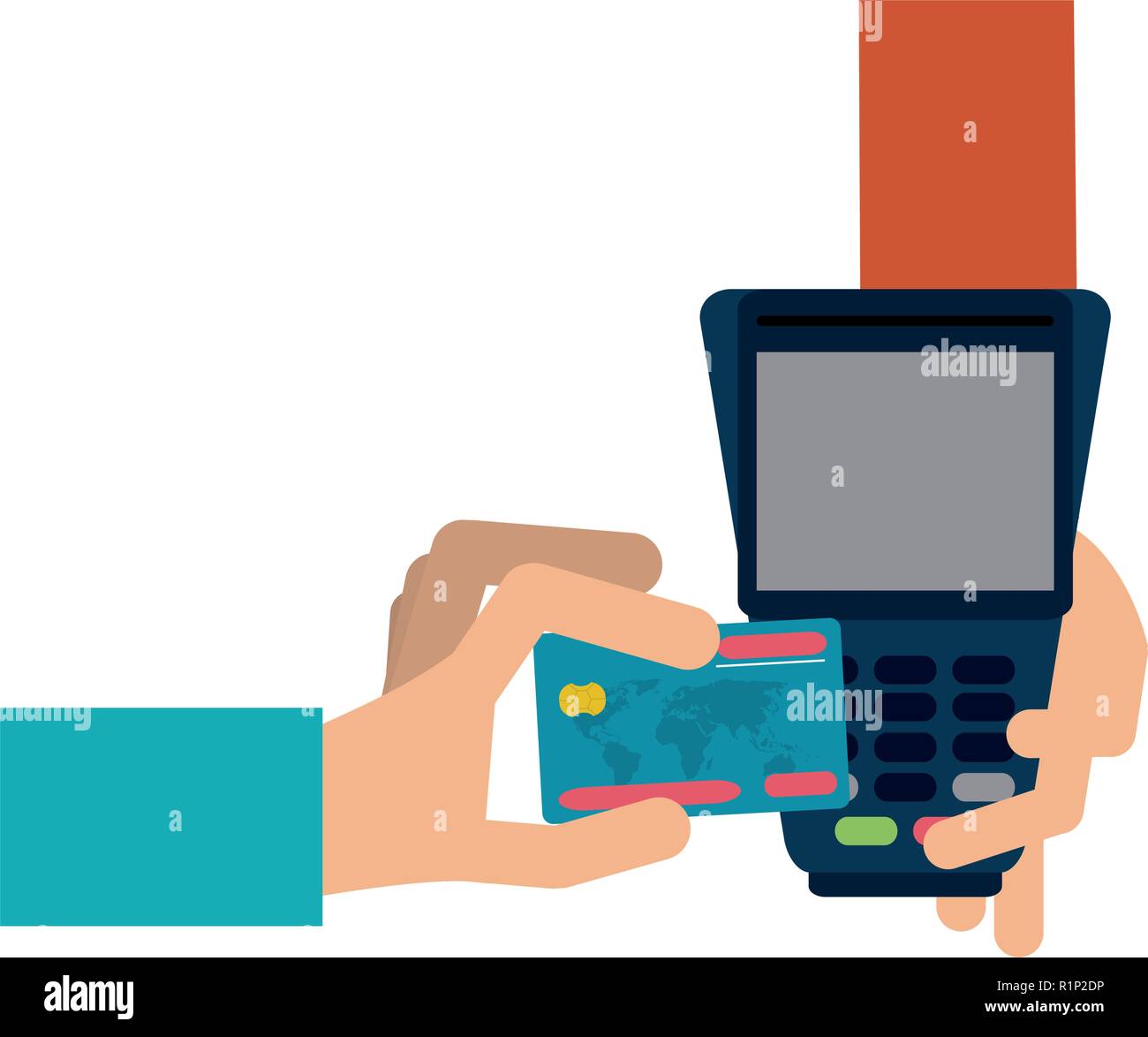 Using credit card reader Stock Vector Images - Alamy