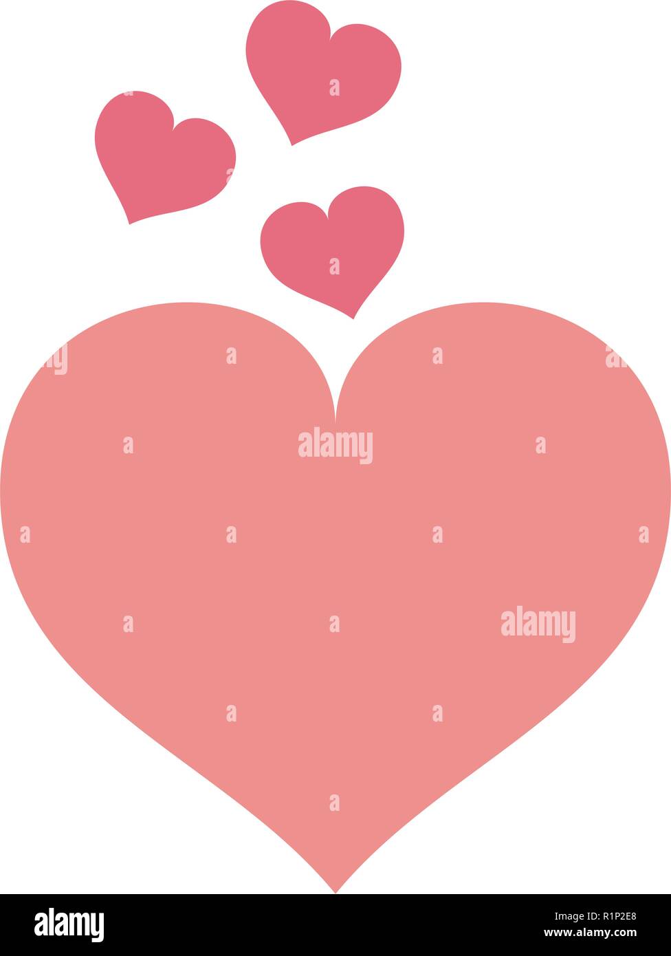 Cute hearts cartoons isolated vector illustration graphic design Stock ...
