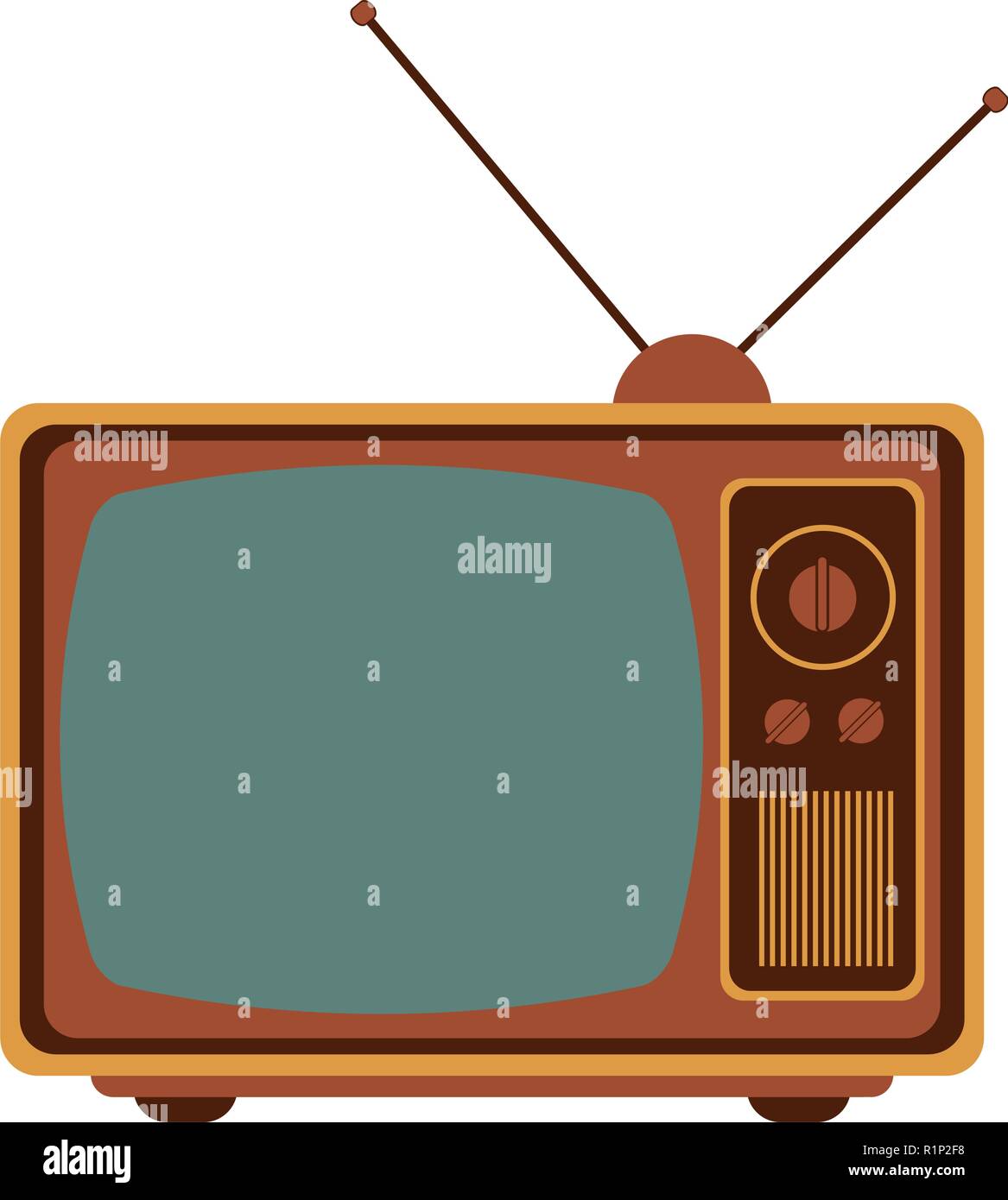 old vintage television isolated vector illustration graphic design ...