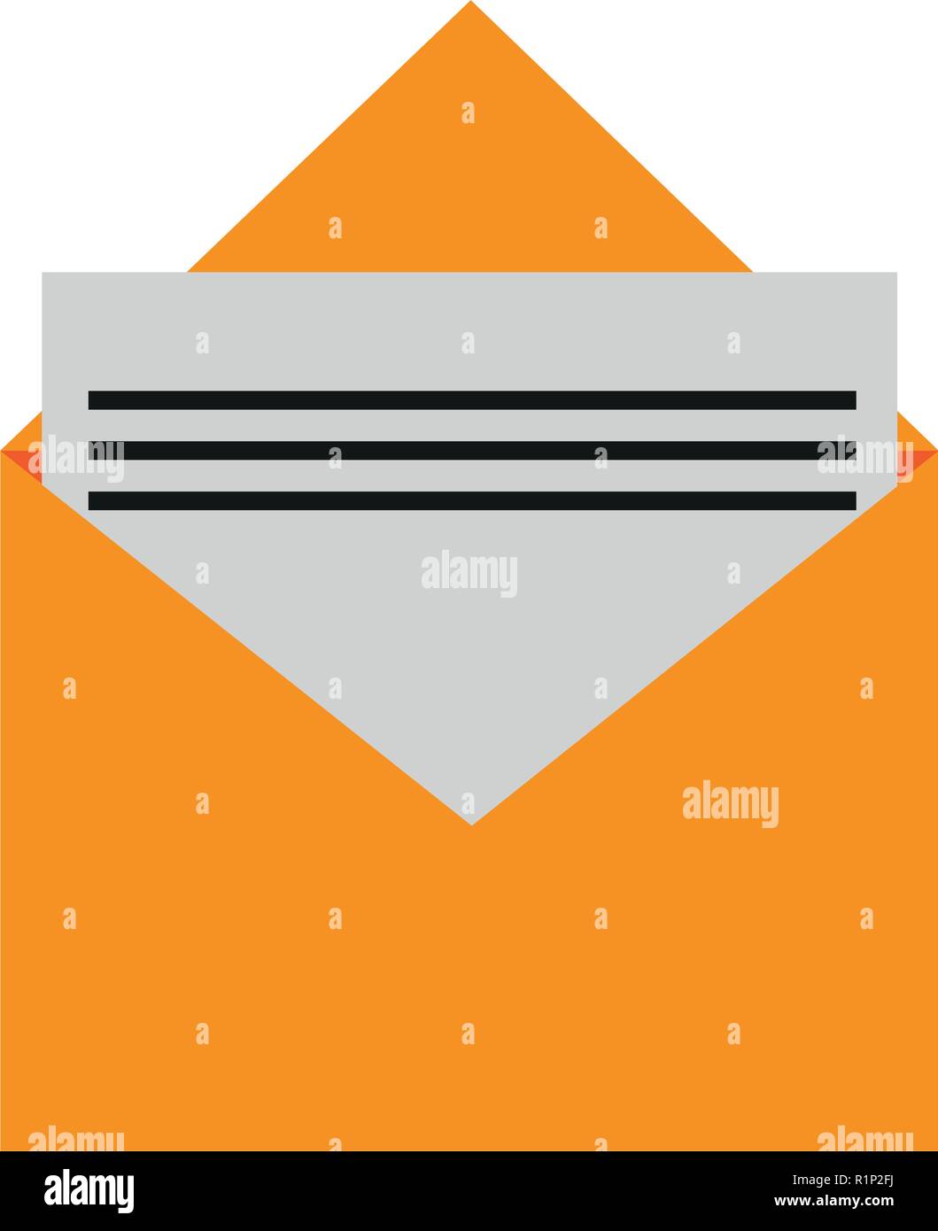 Envelope open with letter vector illustration graphic design Stock ...