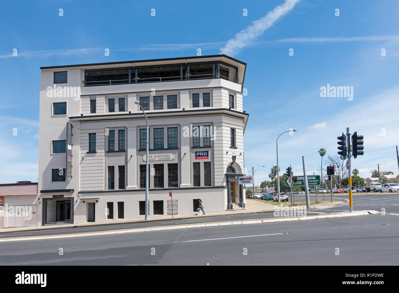 Northern Daily Leader newspaper building c1925, corner of Brisbane and ...