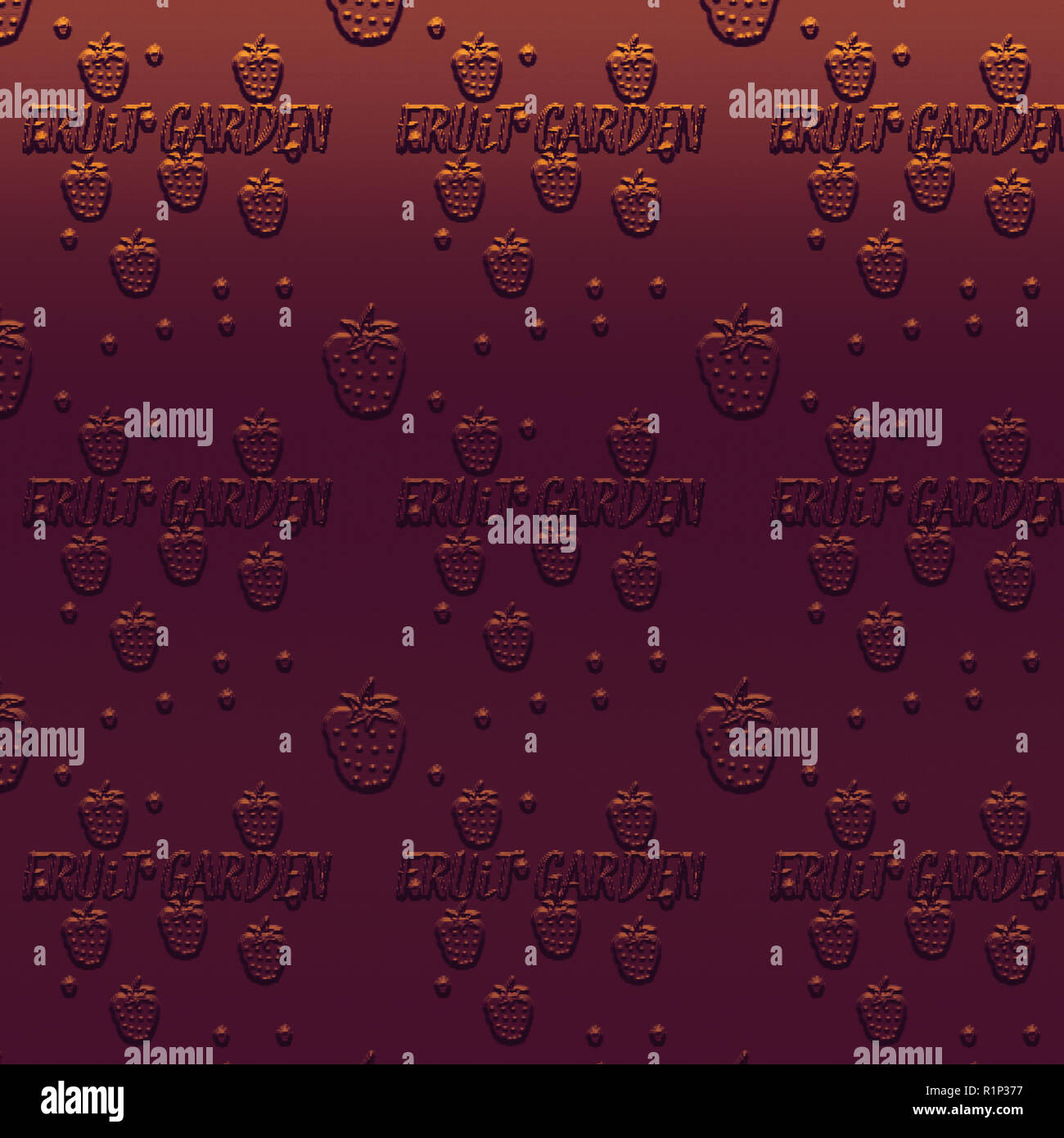 Autumn Theme artwork. Embossed strawberry design for Greetings, Card ...