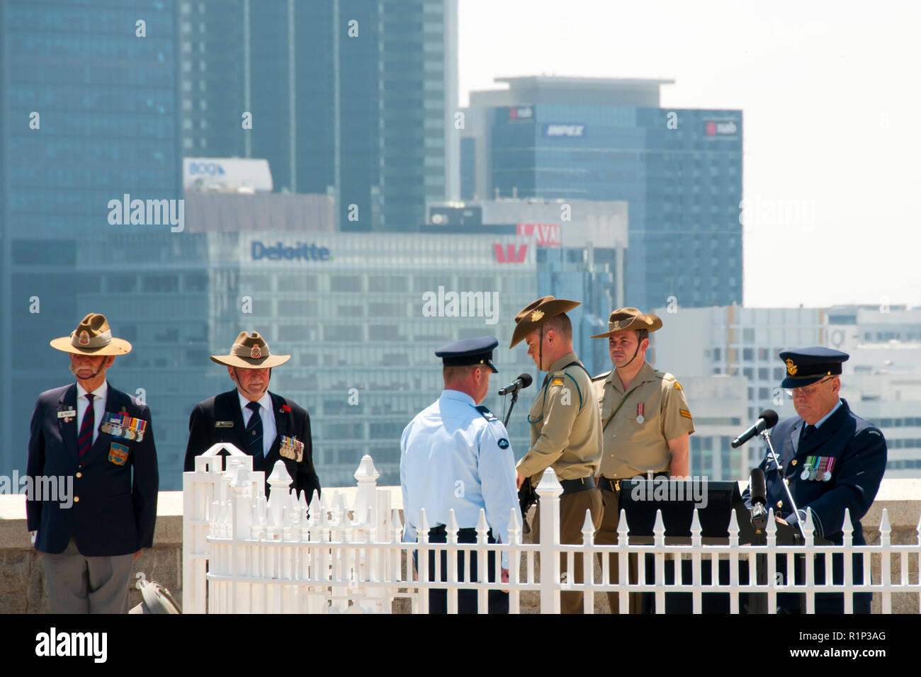 PERTH, AUSTRALIA - November 11, 2018: Centenary Remembrance Day at the ...