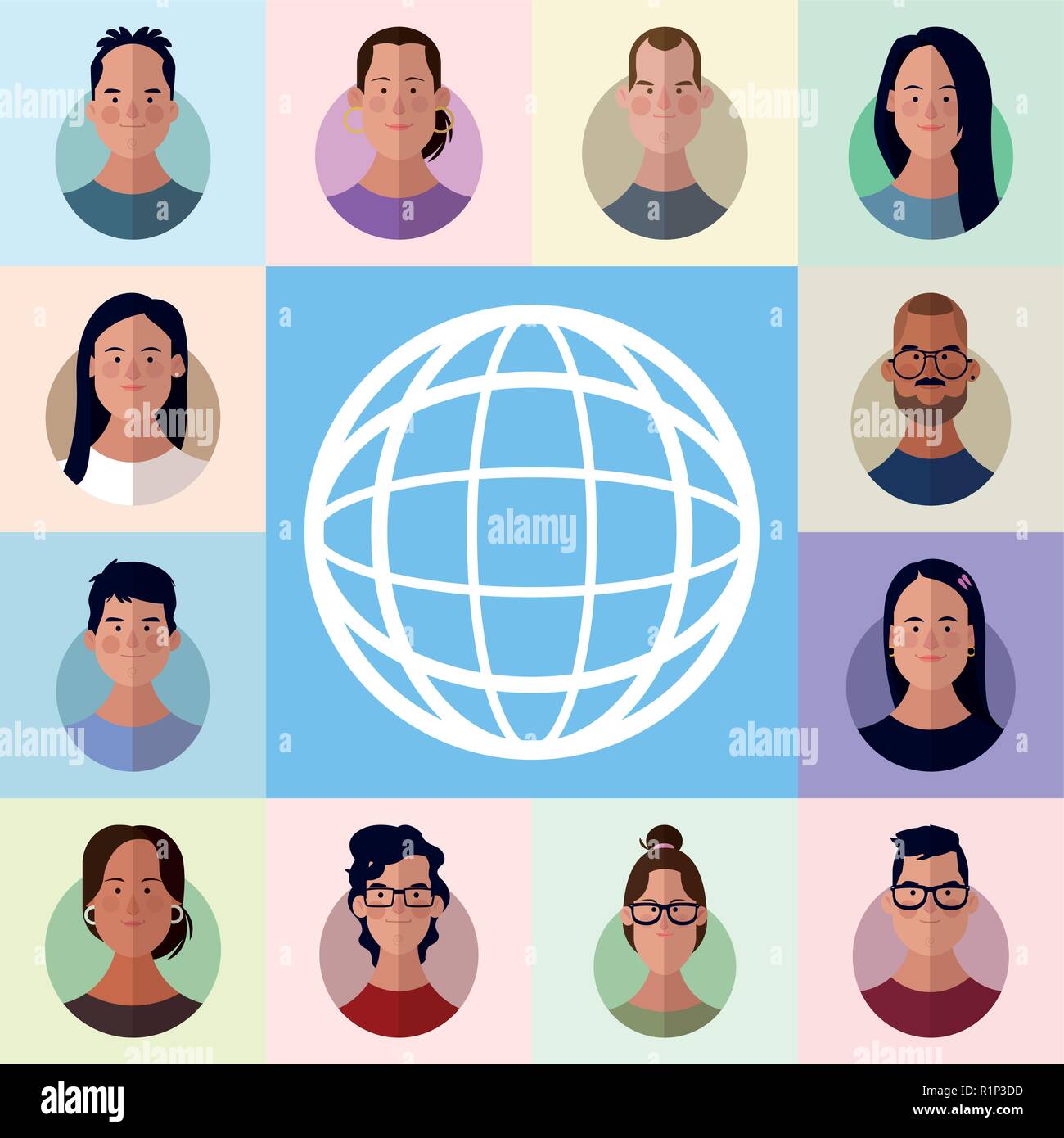 Nine men Stock Vector Images - Alamy